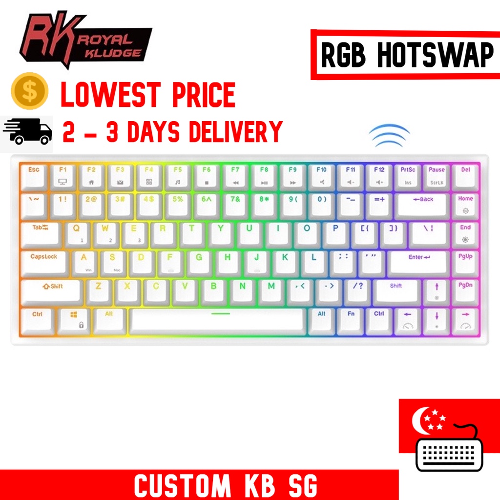 RK84 mechanical keyboard hot swappable RGB Wireless 75% (LOCAL STOCK ...