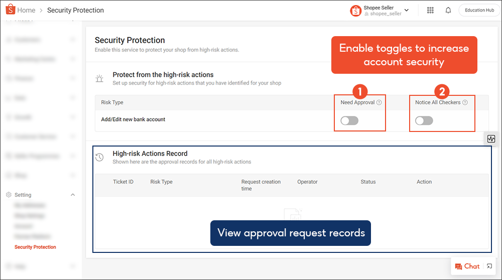 Enhancing account security on Sub-account Platform | Shopee SG Seller ...