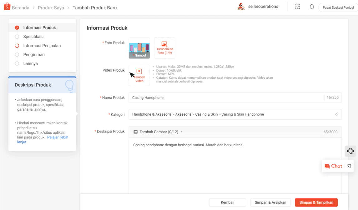 Cara meng-upload gambar pada deskripsi produk | ID Pusat Edukasi ...