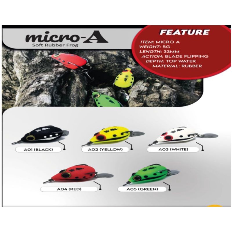 EXP MICRO FROG A 33mm/5g | Shopee Singapore
