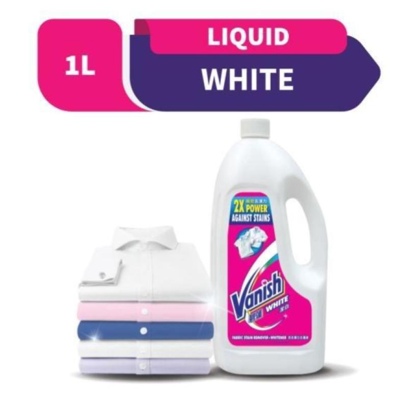 [Bundle of 2] Vanish White Liquid Laundry Fabric Stain Remover 1L ...