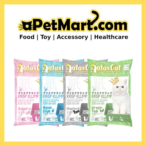 [4 Packs] Aatas Cat Krisp Klump Paper Cat Litter 7L x 4 Packs | Shopee ...