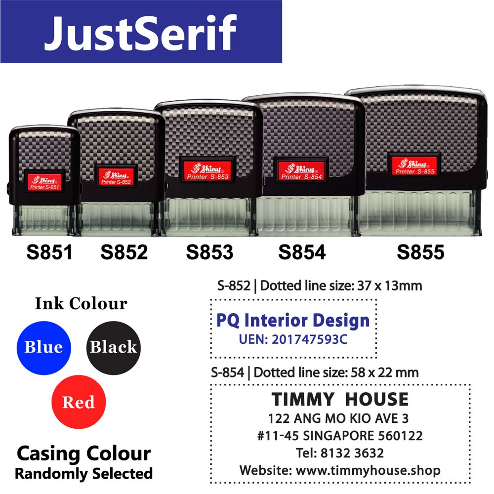 Shiny Self-inking Rubber Stamp - New Model ! S851 S852 S853 S854 S855 | Shopee Singapore