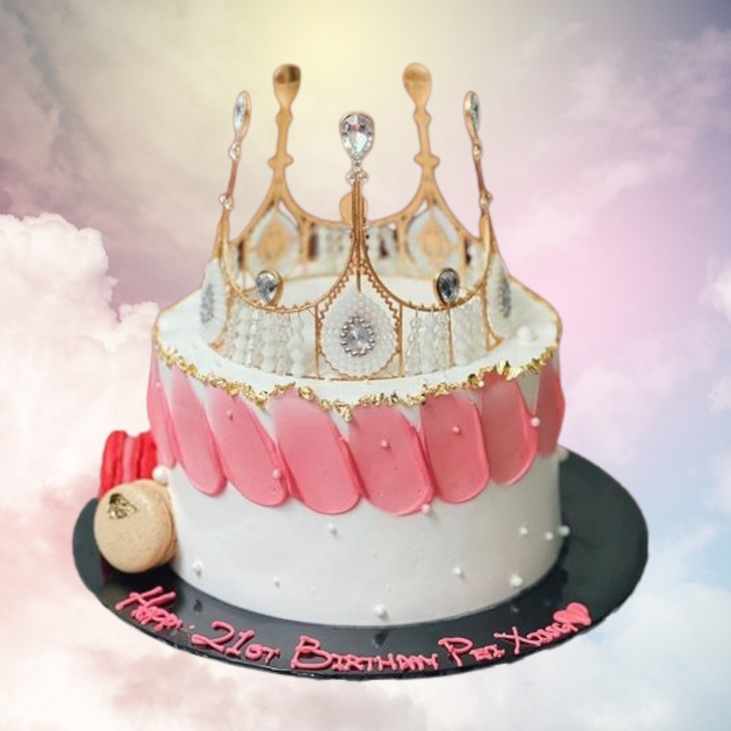 Halal Certified Princess Coral Tiara Cake (Ideal For Princess) | Shopee ...