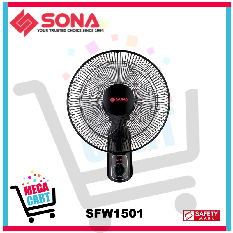Sona 12 Inch Wall Fan - SFW1501 SFW 1501 (2 Years Warranty) | Shopee ...