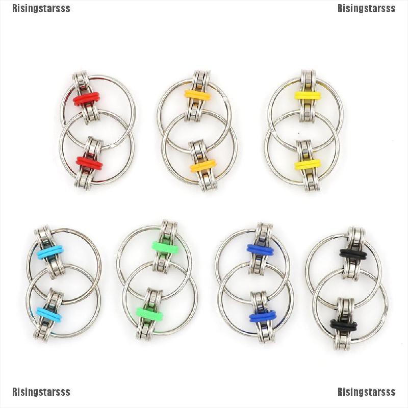 [Ready Risingstarsss] Bicycle Chain Fidget Metal Hand Spinner Key Ring ...
