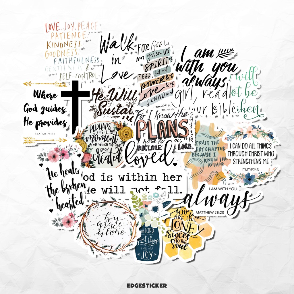20pcs BIBLE VERSE Aesthetic Sticker Tumblr | Shopee Singapore