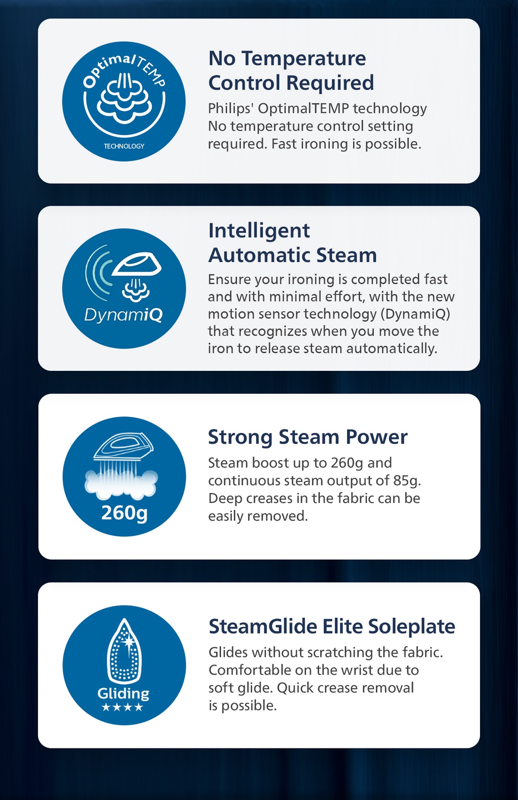 PHILIPS Azur Steam Iron 8000 series with OptimalTEMP technology ...