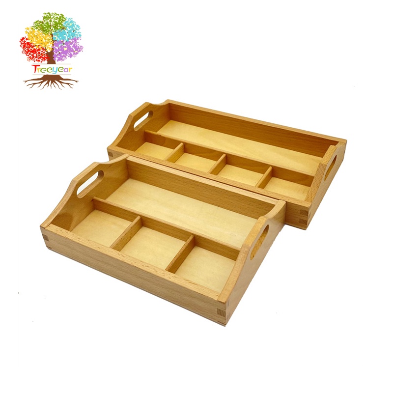 Treeyear Montessori Attractive 3 Compartment Sorting Tray-- Small Tray ...