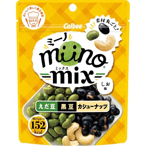 CALBEE Miino Mix Eda Beans Black Beans Cashew Nuts Salt Taste 27g ...