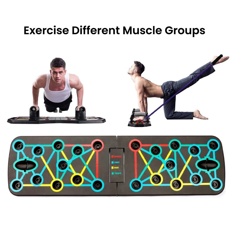 Push Up Board Trainer 14 in 1 Body Building Push Up Board For Men ...