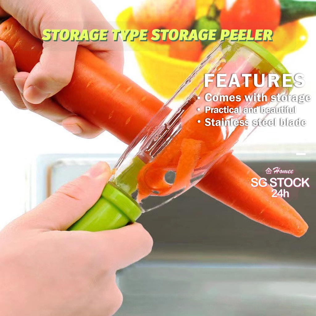 Multifunctional Storage Type Peeling Knife With Tube Peeler Apple ...