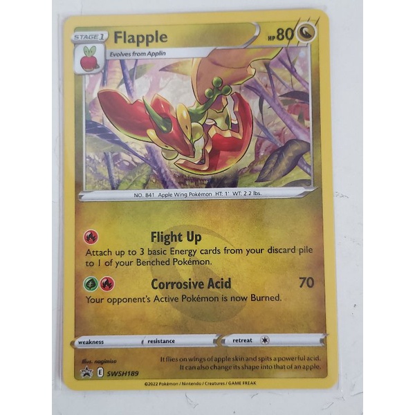 Pokemon flapple promo swsh189 brilliant star card | Shopee Singapore