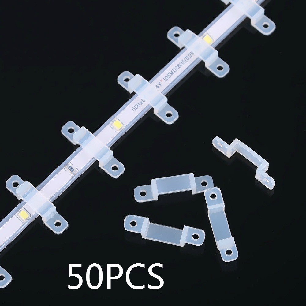 50 Pcs 10/12/14/17 mm Silicon Clip For Fixing 3528 5050 5630 RGB Single ...