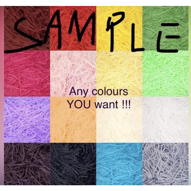 shredded paper ( any colour u want Inc. Kraft ) | Shopee Singapore