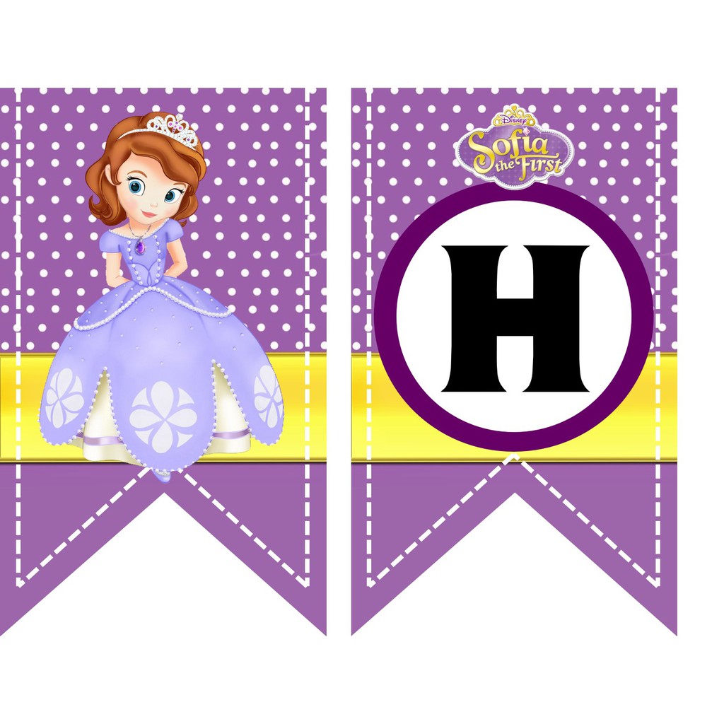 Bunting Banner - Sofia the First - Happy Birthday | Shopee Singapore