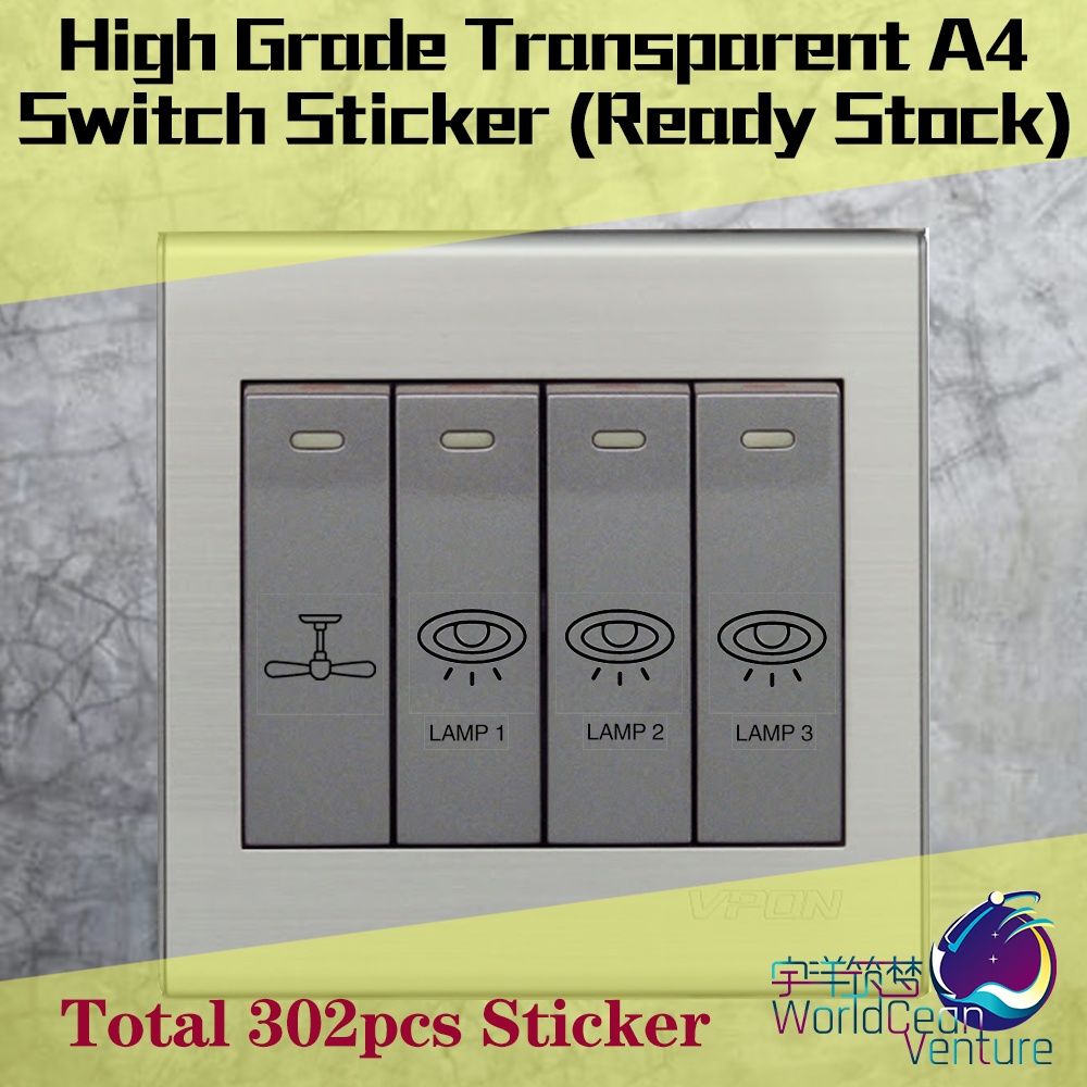 [Shop Malaysia] [readystock]sticker suis/sticker switch icon & wording ...