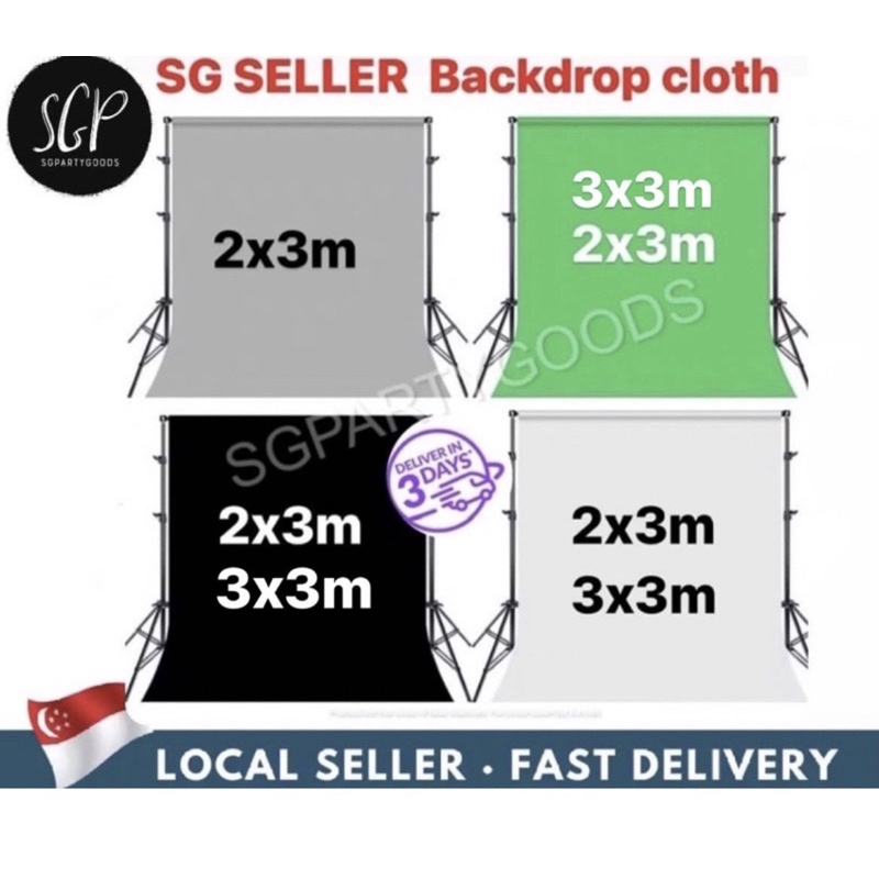 2x3m/3x3m/3x6m background cloth backdrop cloth studio chrome green ...