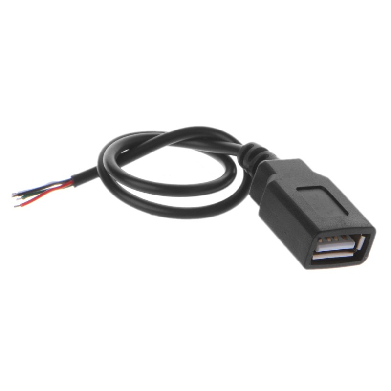 【ADD+】USB 2.0 Type A Female Jack 4-Wire Data Charge Power Pigtail Cable ...