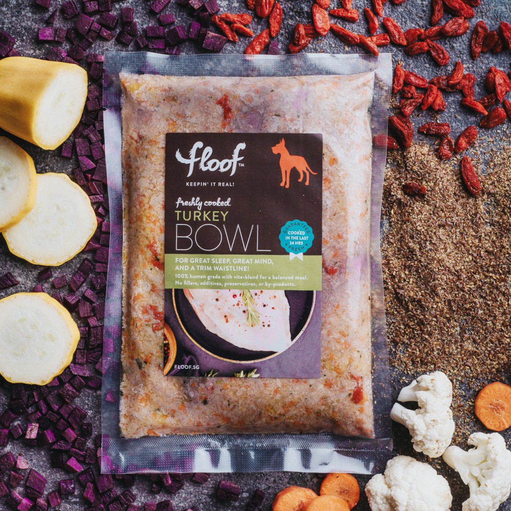 Floof TURKEY Bowl - Freshly Cooked Dog Food (200g/500g) | Shopee Singapore