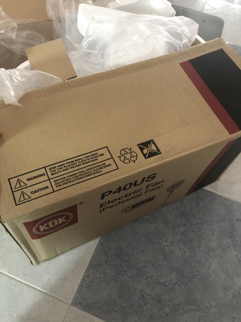KDK P40US Pedestal Fan with 3-Speed and Adjustable Height | Shopee ...