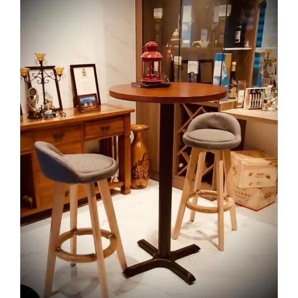 TSBT 013 Solid Wood High Bar Table, Round Shape Bar Table | Shopee ...