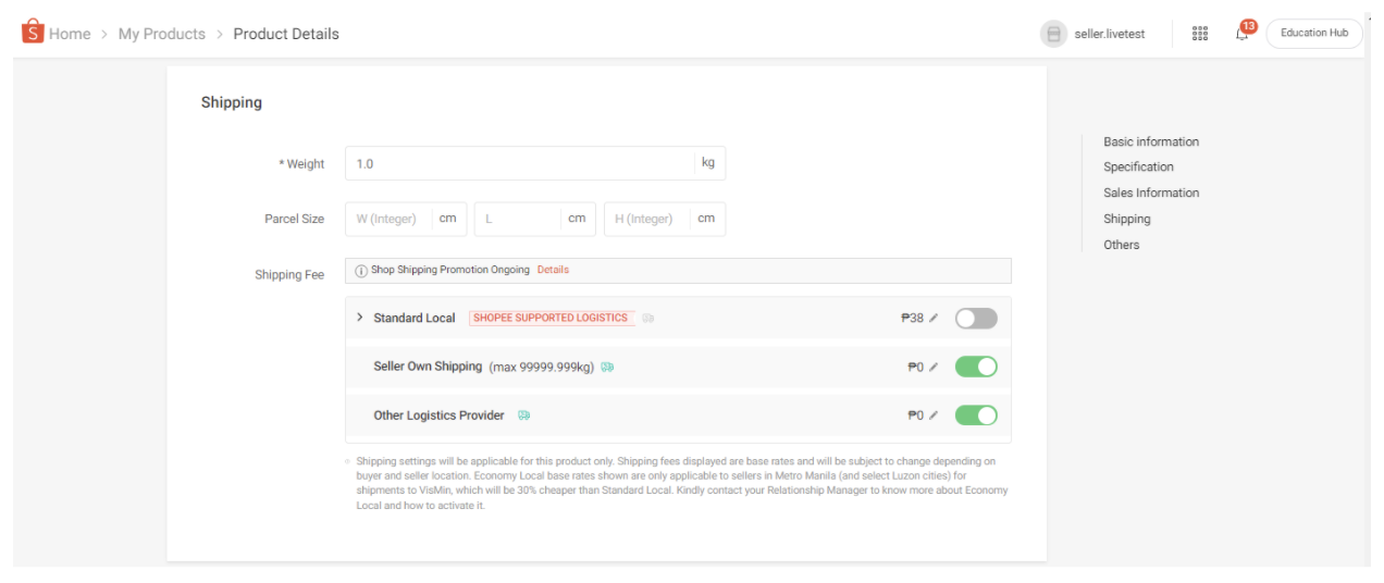 Advisory on Ensuring Accurate Weight and Dimensions | Shopee PH Seller ...