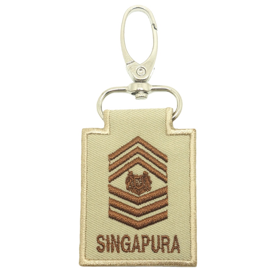 MINI SAF RANK KEYCHAIN - SSG / MSG (KHAKI) | Shopee Singapore