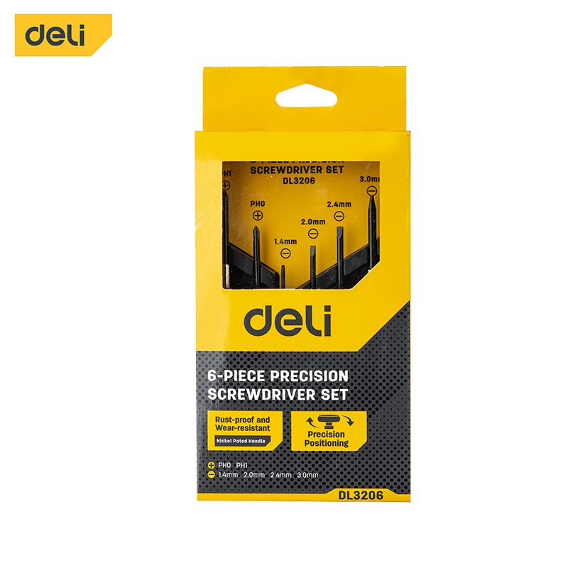 Deli Tools Precision Screwdriver Set 6PCS | Shopee Singapore Deli Tools Precision Screwdriver Set 6PCS | Shopee Singapore