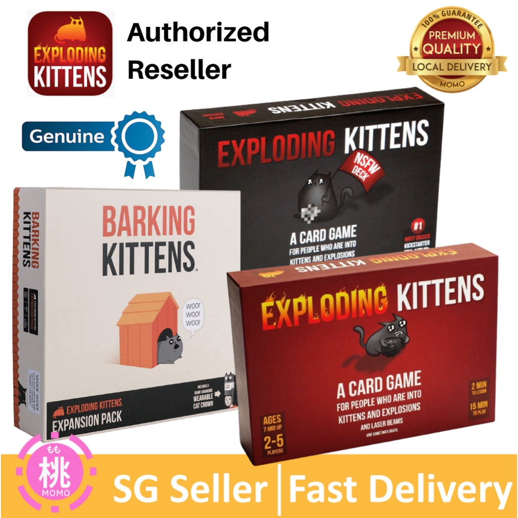 Exploding Kittens ( Classic, NSFW, Zombie or Party Pack Options ) Authentic | Shopee Singapore