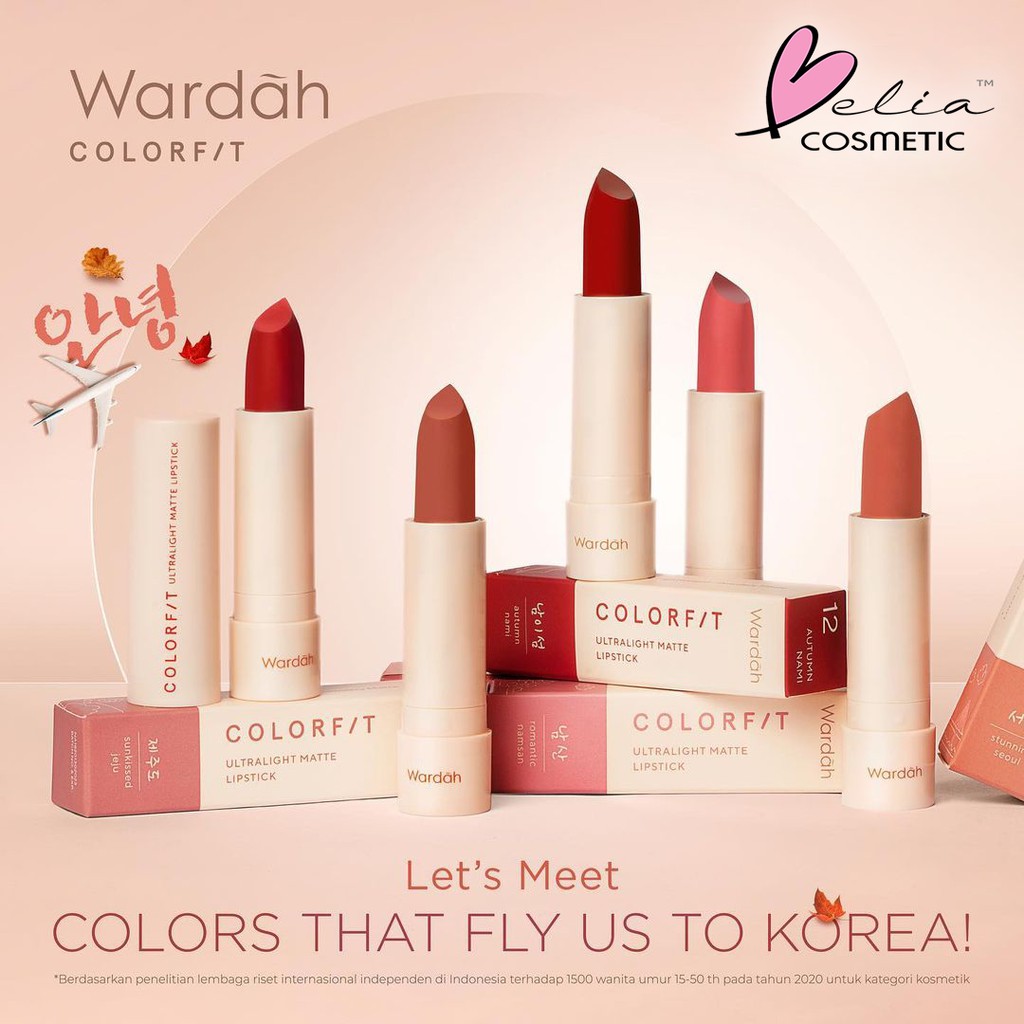Belia WARDAH Colorfit Ultralight Matte Lipstick 3.6g | Mate wardah ...