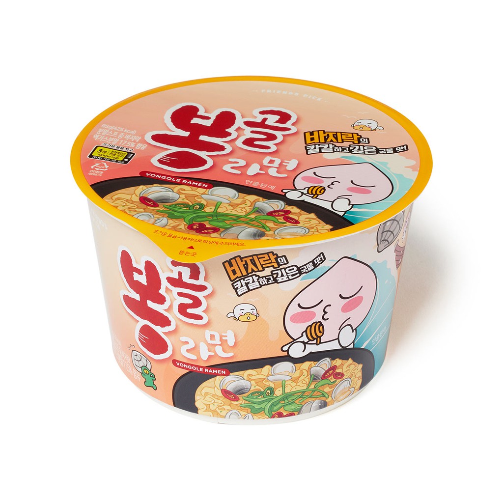 Apeach x Korean Ramen Vongole Bongol Clam Seafood Tasty Instant Noodles ...