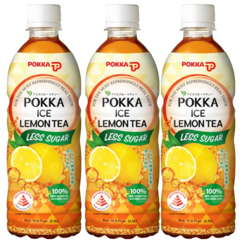 Pokka Lemon Tea less sugar (24x500ml) | Shopee Singapore