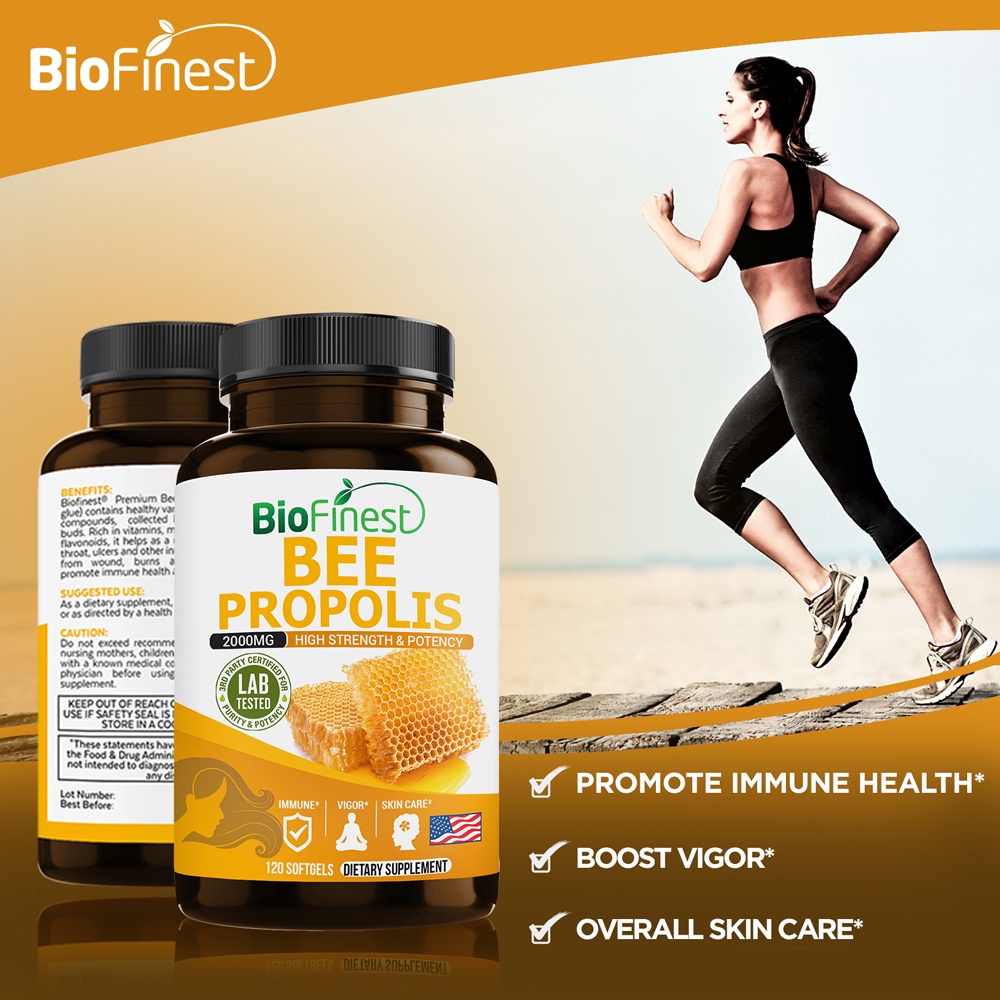 Biofinest Bee Propolis 2000mg Extract - Immune Skin Care Sore Throat ...