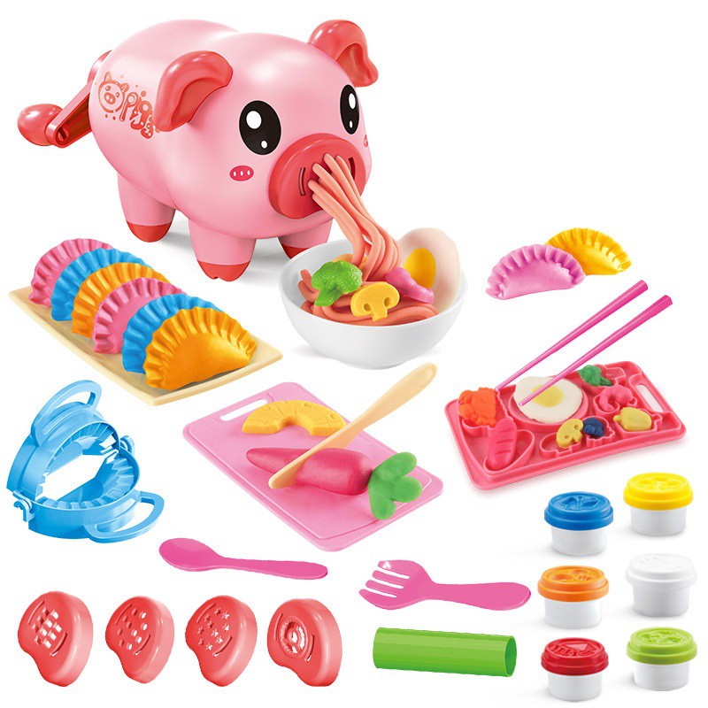 Piggy Noodle Maker Playdough Tool Set Non Toxic Shopee Singapore