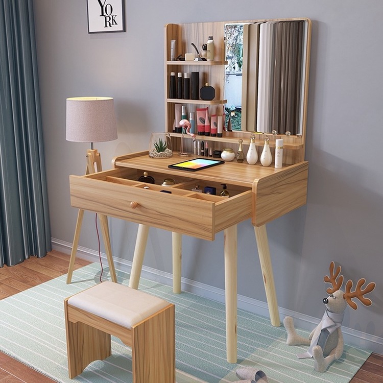 Simple dressing table with mirror bedroom small family dressing table ...