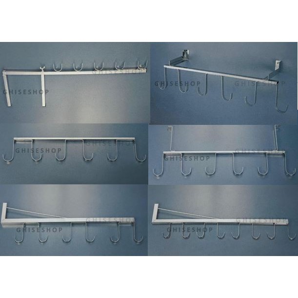 Clothes hanging wall mount 'L' bracket # laundry bamboo pole hanger ...