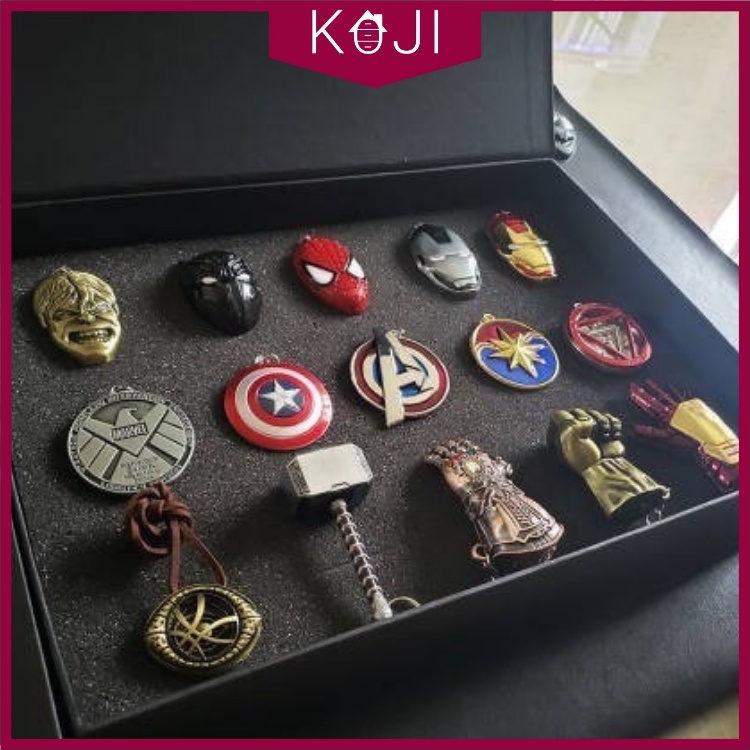 KOJI The Avengers PVC Action Figure Key Chain Package Spider-Man Iron ...