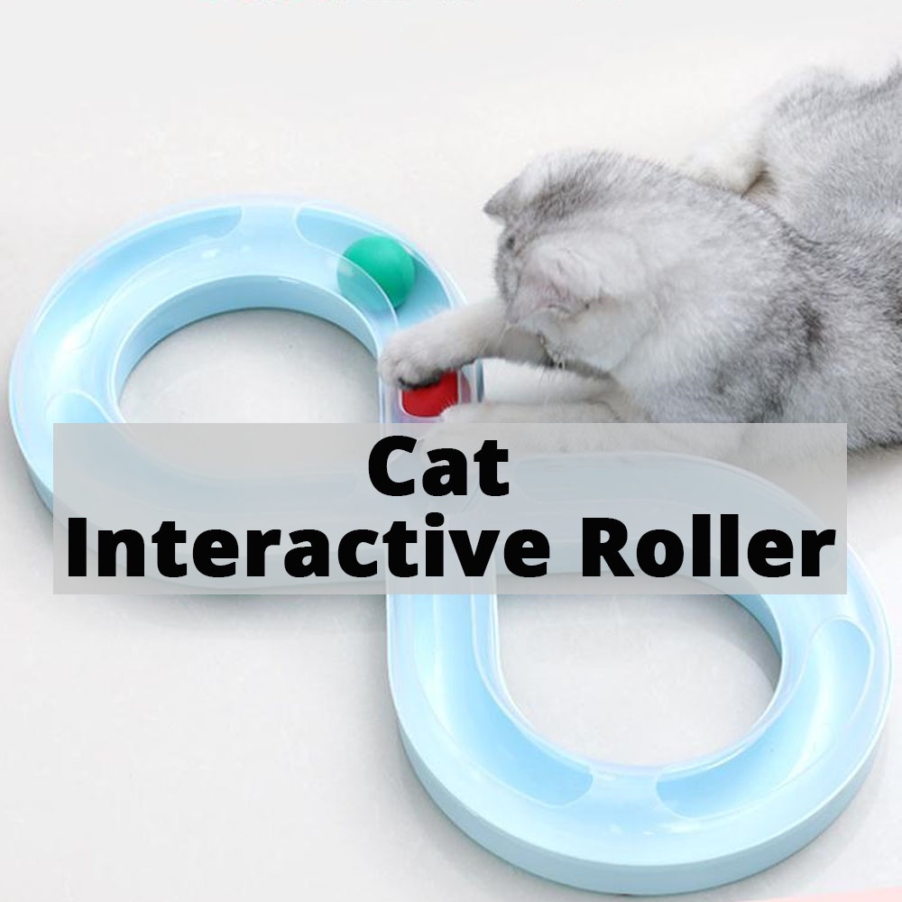[SG] 5 Colors Cat Track and Ball Toy Cat Interactive Toy Roller Circuit ...