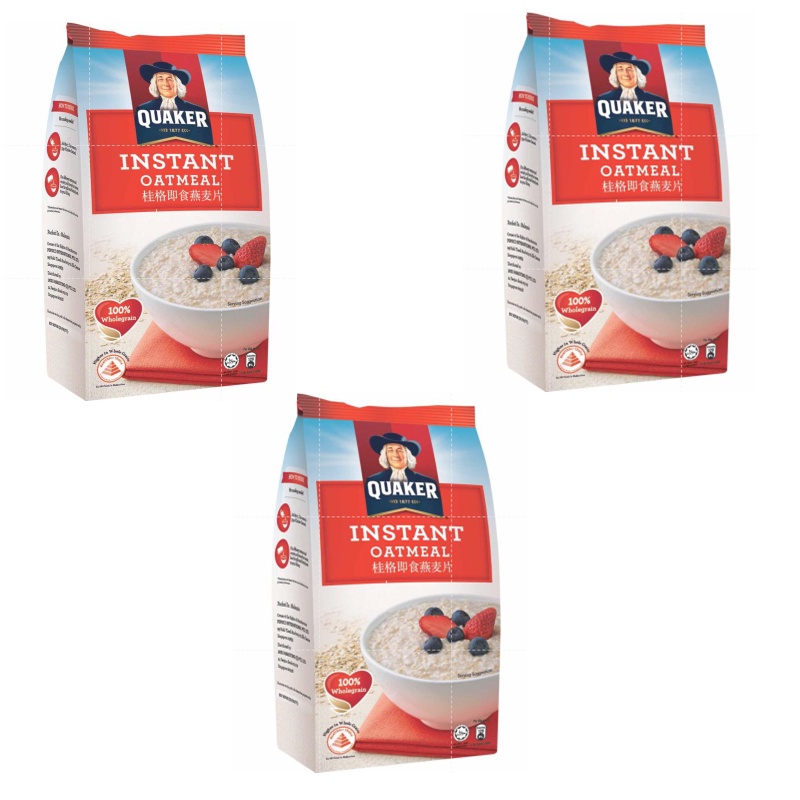 [Bundle of 3] Quaker Instant Oatmeal 400g Refill (Halal) | Shopee Singapore