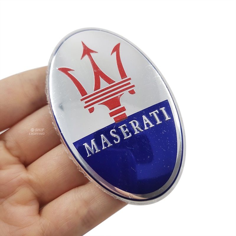 1 x ABS MASERATI Logo Car Auto Front Trunk Emblem Badge Sticker Decal ...