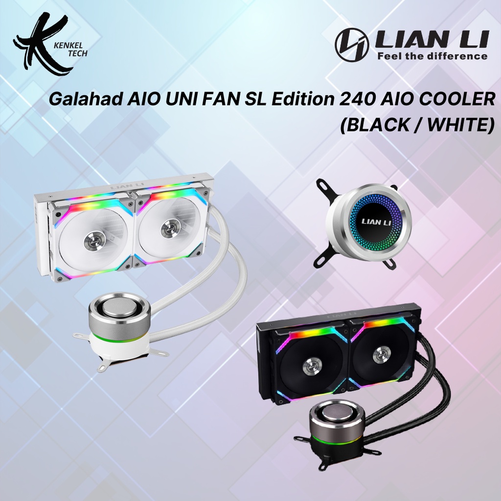 LIAN LI GALAHAD AIO UNI FAN SL Edition 240 AIO CPU LIQUID COOLER (BLACK ...