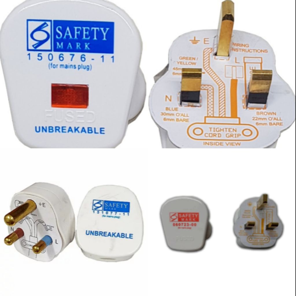 Britz 13A plug top with fused /15A plug top/ Neon with 13A plug top ...