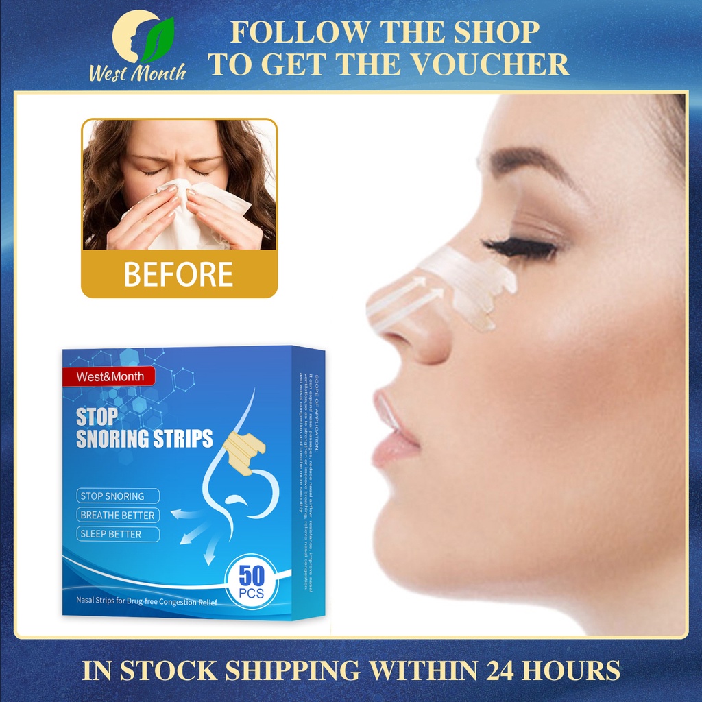 West&Month 50pcs Nose Strips Anti Snore Stopper Nose clip Ventilation ... West&Month 50pcs Nose Strips Anti Snore Stopper Nose clip Ventilation ...