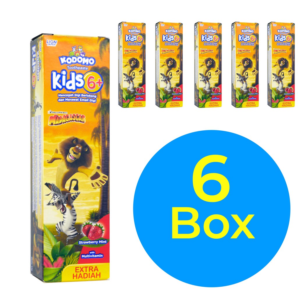 Kodomo Kids Toothpaste 45g Strawberry Mint For 6+ Years Old (6Box ...