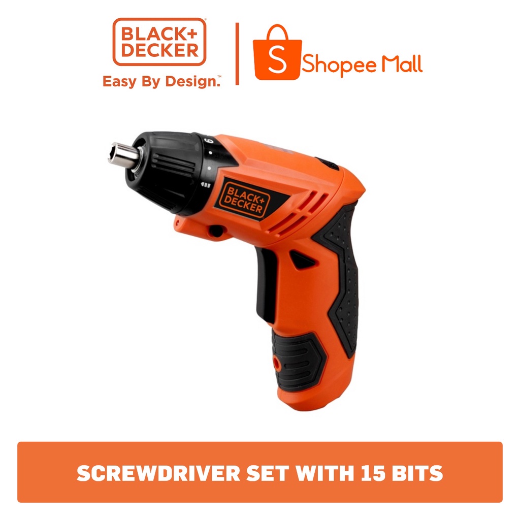 Black & Decker 4.8V NiCd Screw Driver Set with 15 Bits KC4815 / KC4815 ...