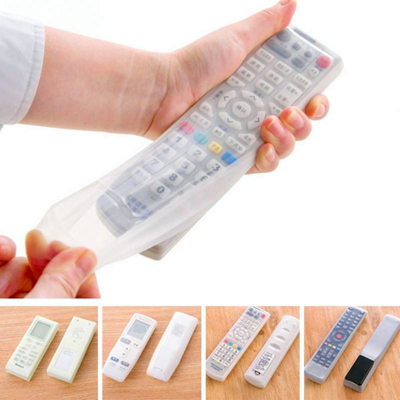 Transparent Silicone TV Remote Control Storage Boxes Cover Protective ...