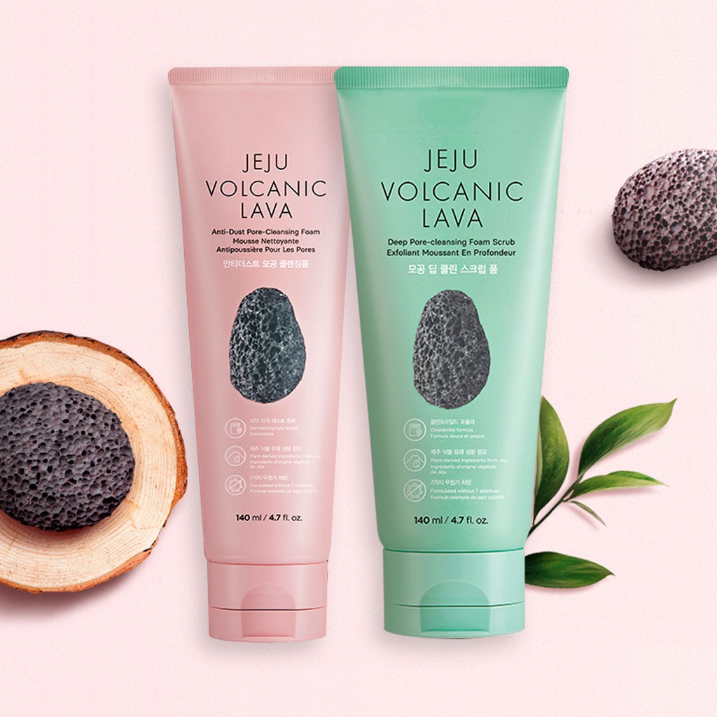 THE FACE SHOP Jeju Volcanic Lava Anti Dust Pore Cleansing Foam/Scrub ...