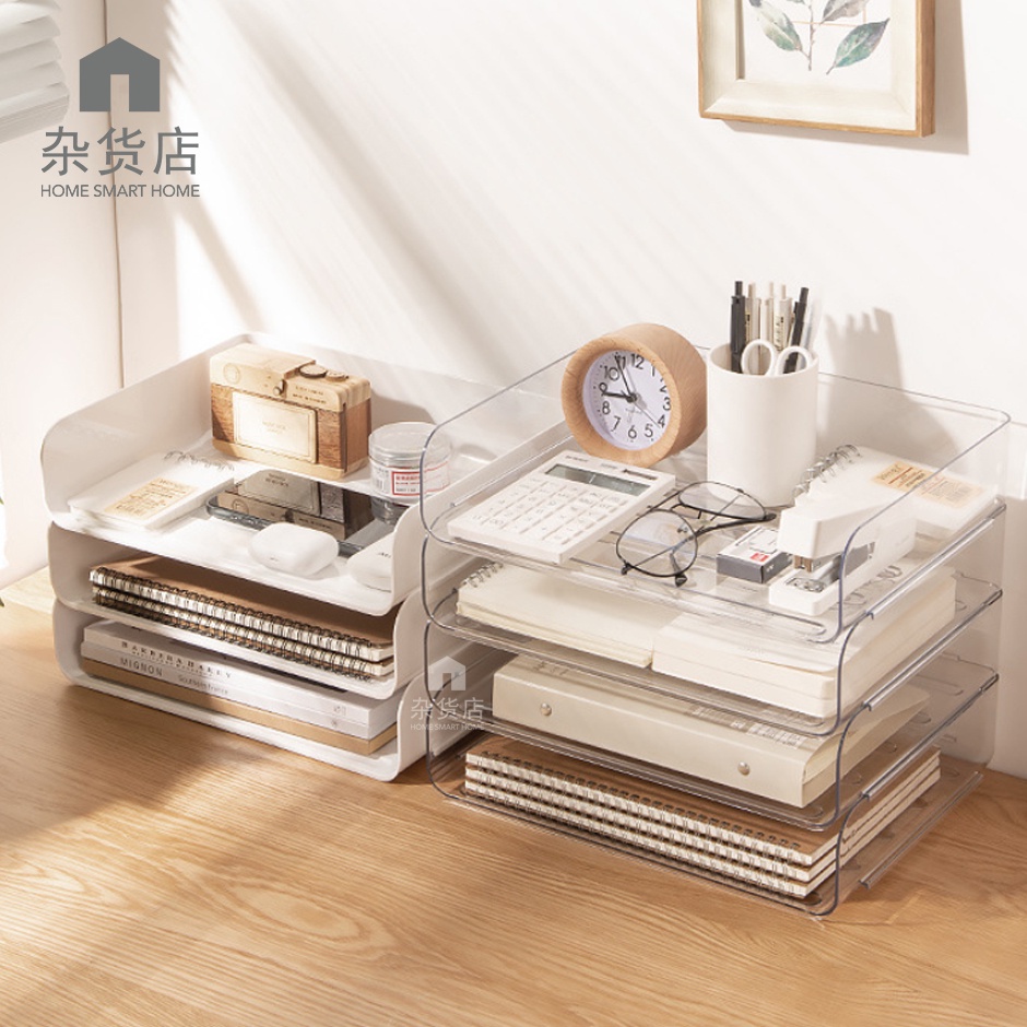 Stackable Document Magazine Stationeries Tray Organiser Stand | Shopee ...