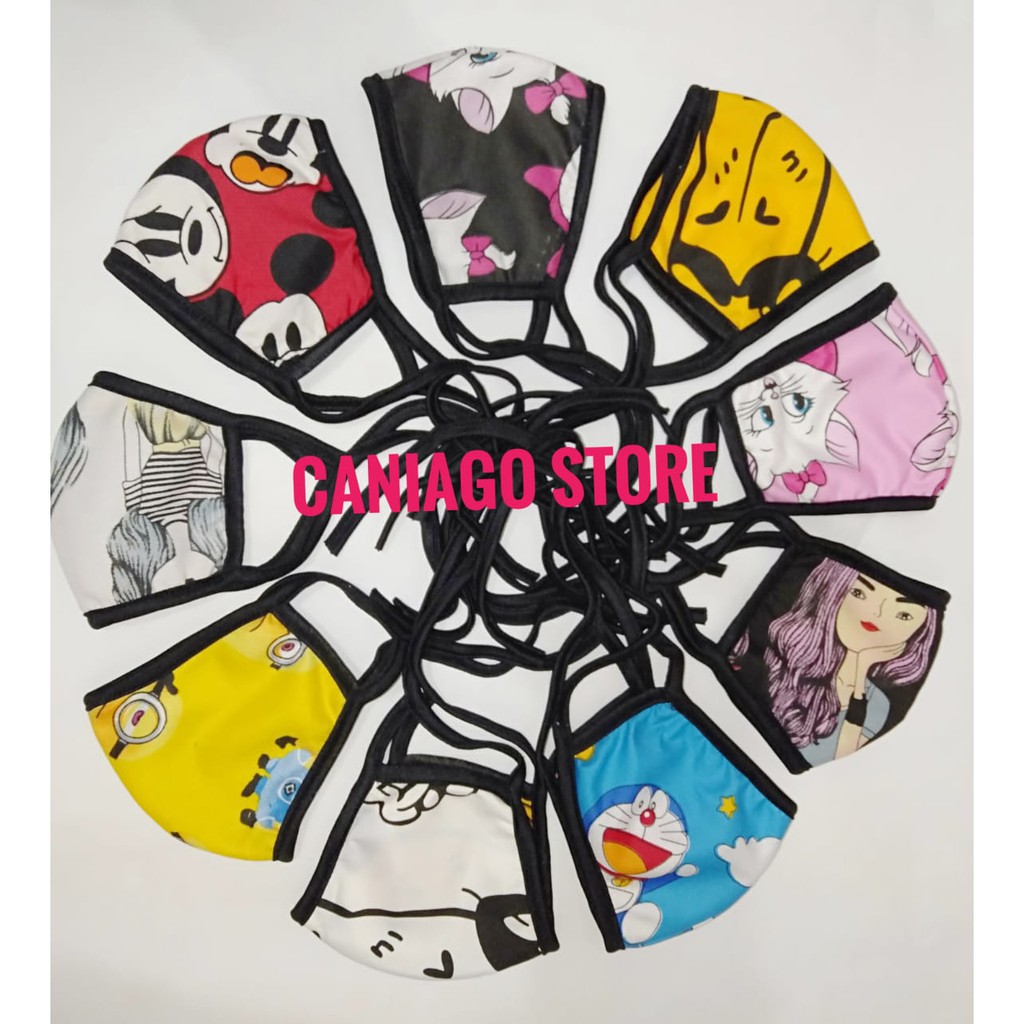 Character Fabric Masks / Strap Masks / Face Masks Contents 12 Pcs ...